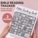 Bible Reading Tracker With Books of the Bible, Old Testament, New ...