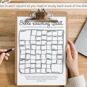 Bible Reading Tracker With Books of the Bible Printable Coloring Page ...