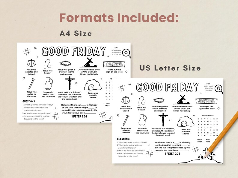 Good Friday Activity Sheet Printable | Crucifixion of Jesus, Kids Bible ...