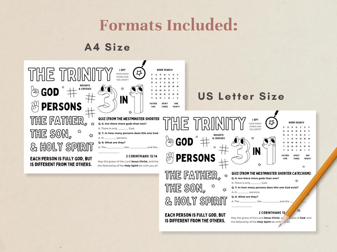 Trinity Activity Sheet Printable | God the Father, Son, Holy Spirit ...