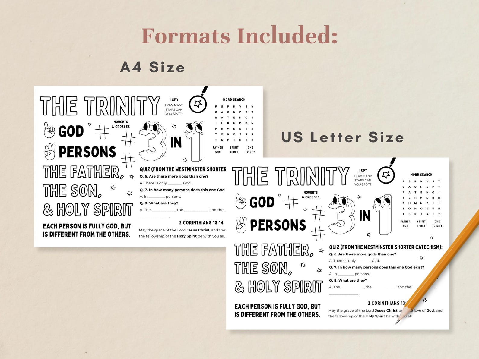 Trinity Activity Sheet Printable | God the Father, Son, Holy Spirit ...