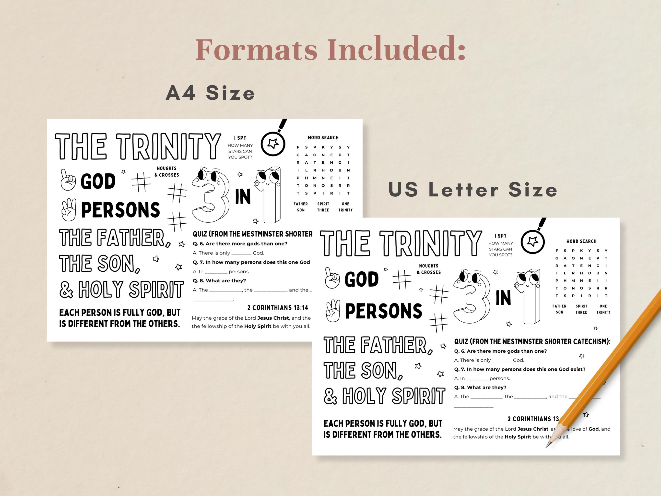 Trinity Activity Sheet Printable | God the Father, Son, Holy Spirit ...