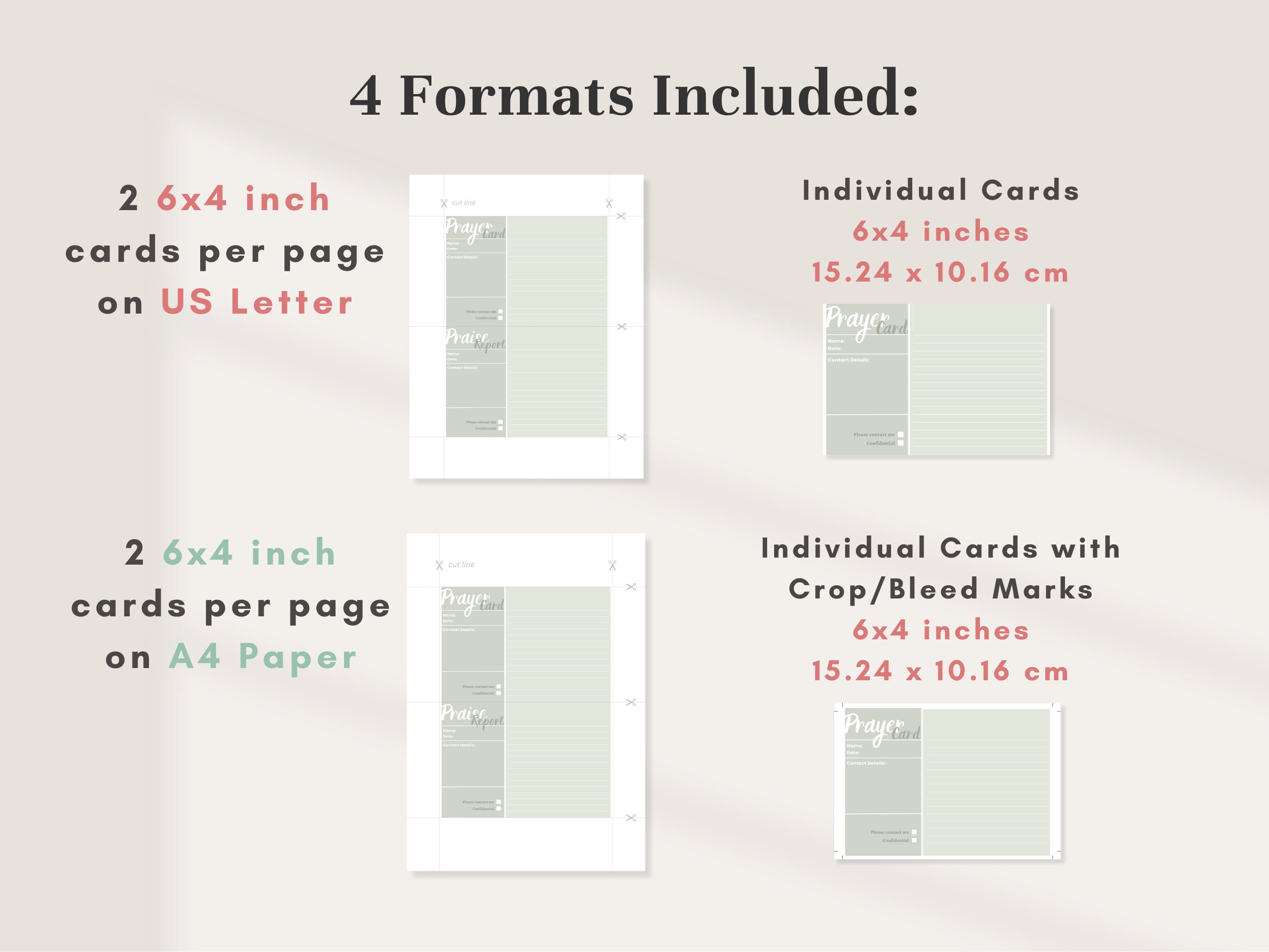 Prayer Request & Praise Report Card Printable Pdfs | Church Handouts ...