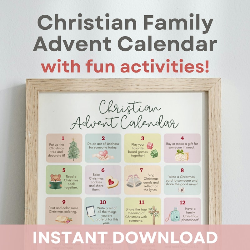 Christian Advent Calendar - Etsy