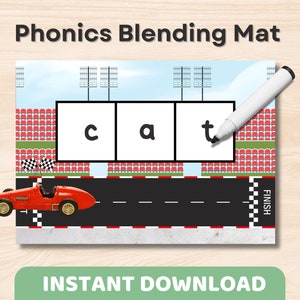 Phonics Blending Mat Racetrack PDF | Early Reading Word Building Mat ...