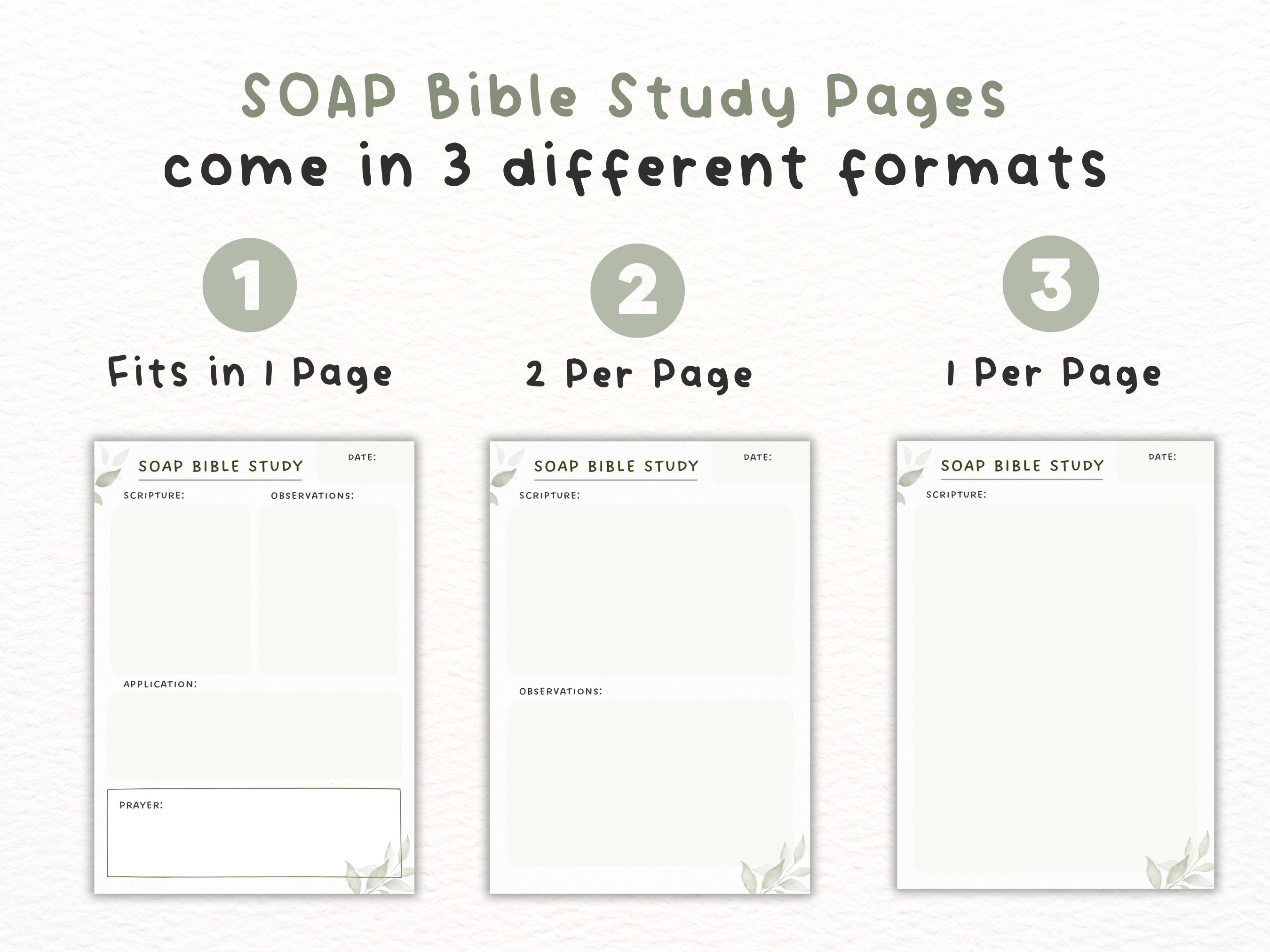 SOAP Bible Study Printable SOAP Template Bible Study Tool Christian ...