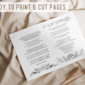 20 ESV Bible Verse Cards Printable | Floral Line Art Scripture Memory ...