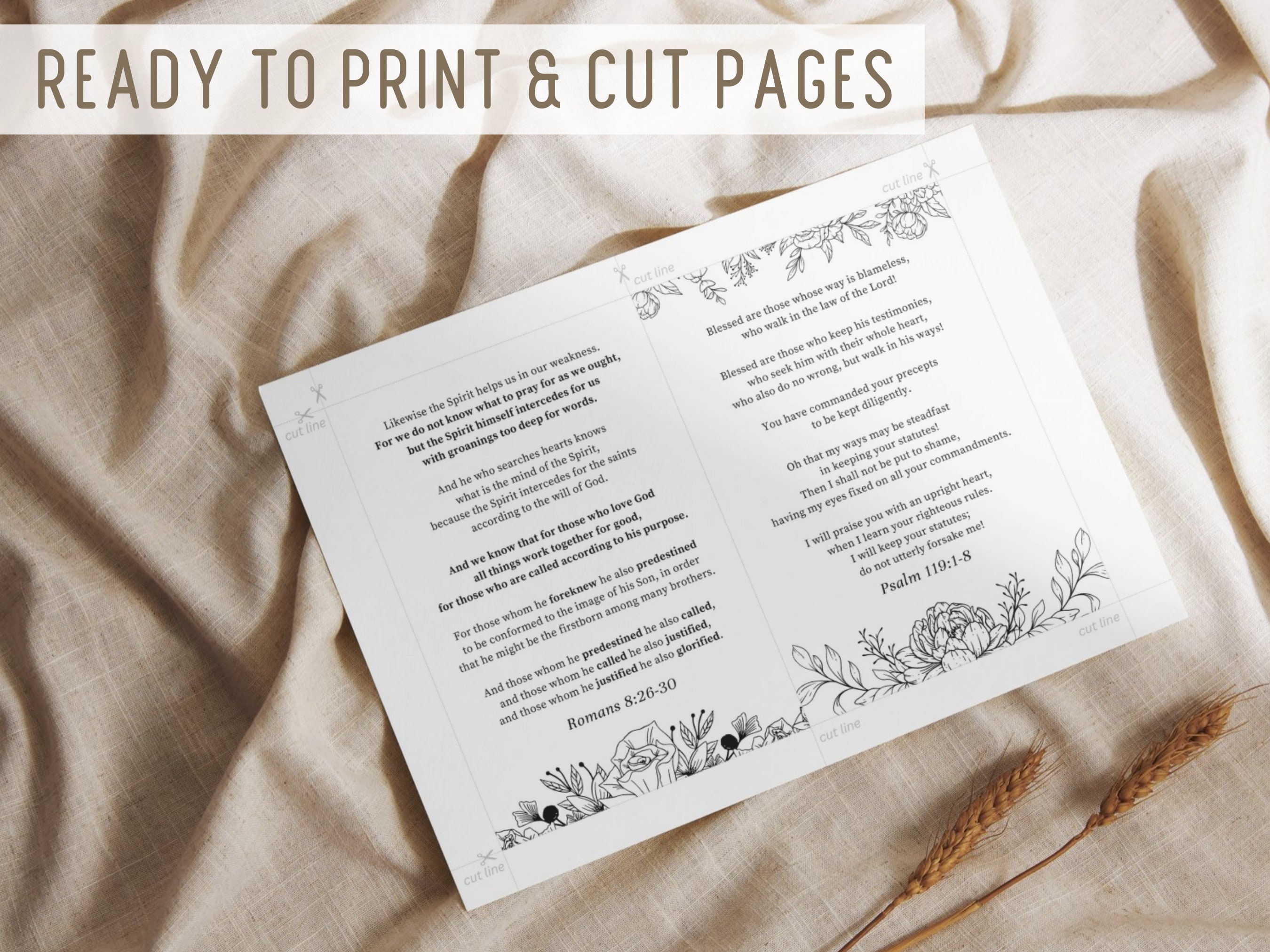 20 Bible Verse Cards Printable ESV Scripture Memory Cards, Christian ...