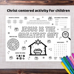 Christmas Nativity Placemat Printable | Christian Kids Christmas ...