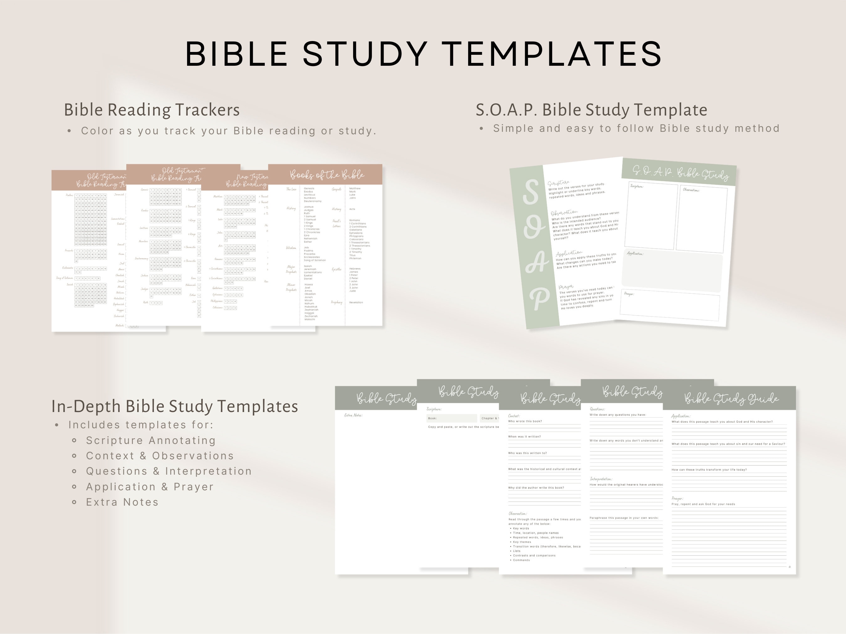 Bible Study Template Printables | SOAP Method, Bible Journaling ...