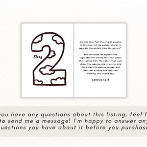 Days of Creation Flash Cards With Bible Verses Sunday School Coloring ...