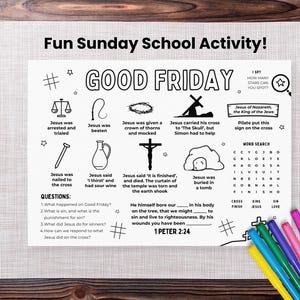 Good Friday Activity Sheet Printable | Crucifixion of Jesus, Kids Bible ...