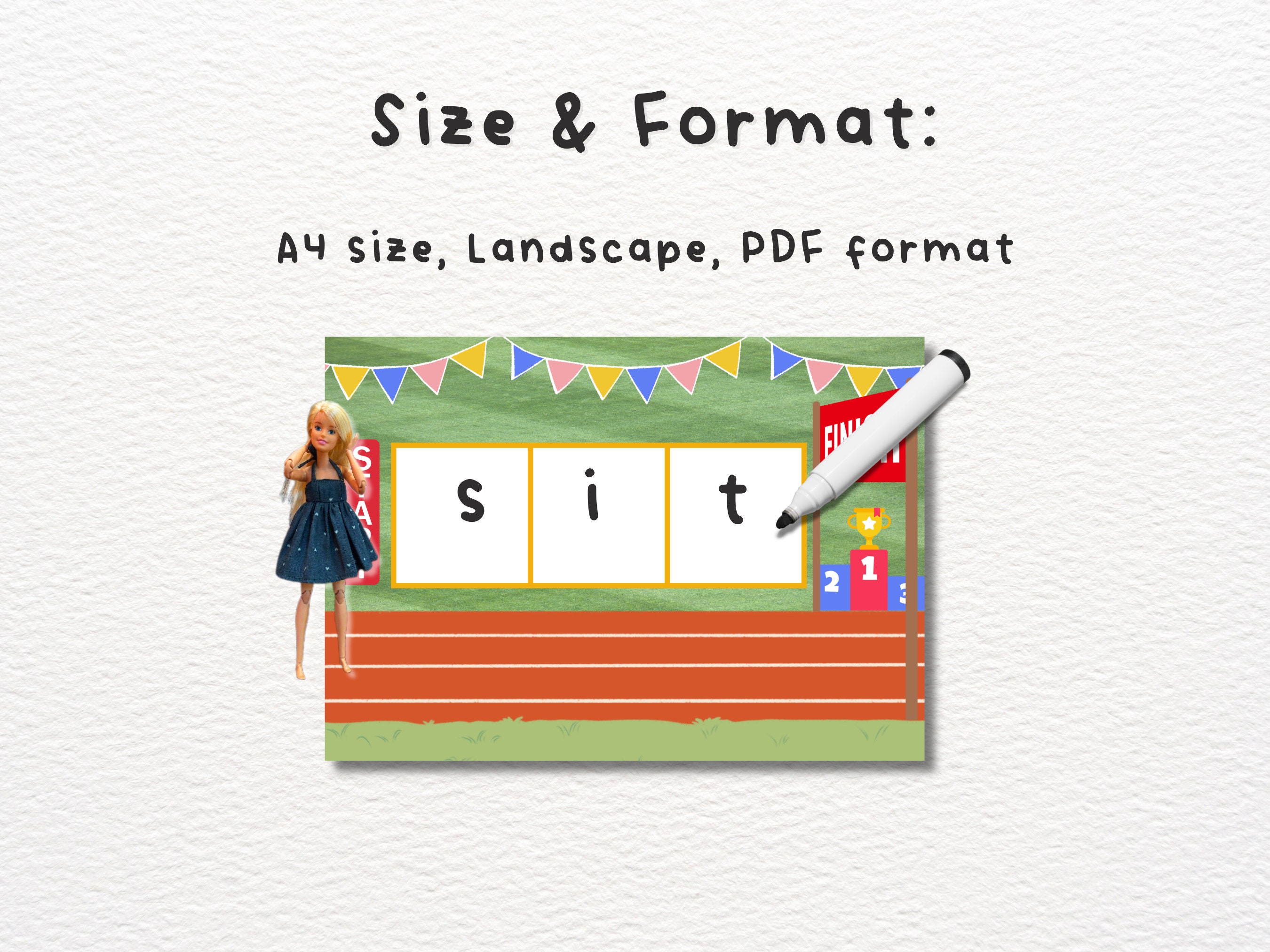 CVC Phonics Blending Mat Printable Segment & Blend Words, Phonics ...