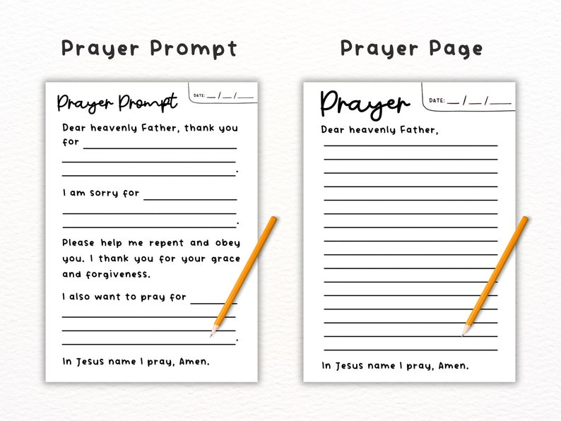 Prayer Printable for Children ACTS Kids Prayer Template Sunday School ...