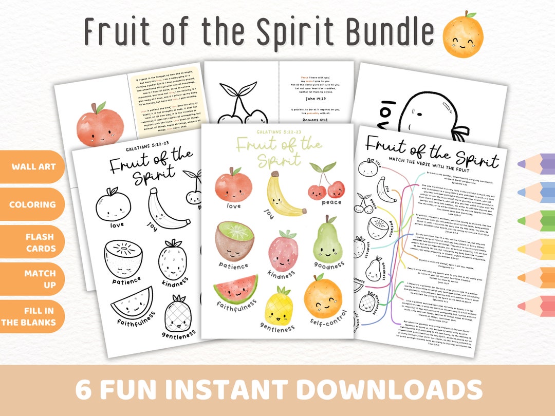 Fruit of the Spirit Learning Bundle for Children Sunday School ...