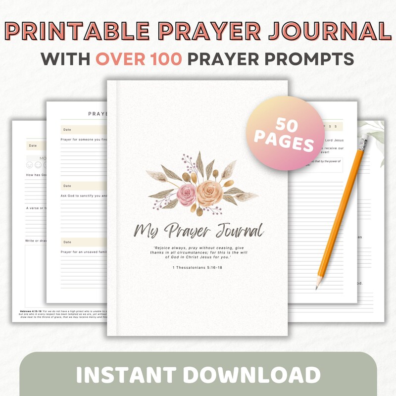 Prayer Journal Printable - Etsy