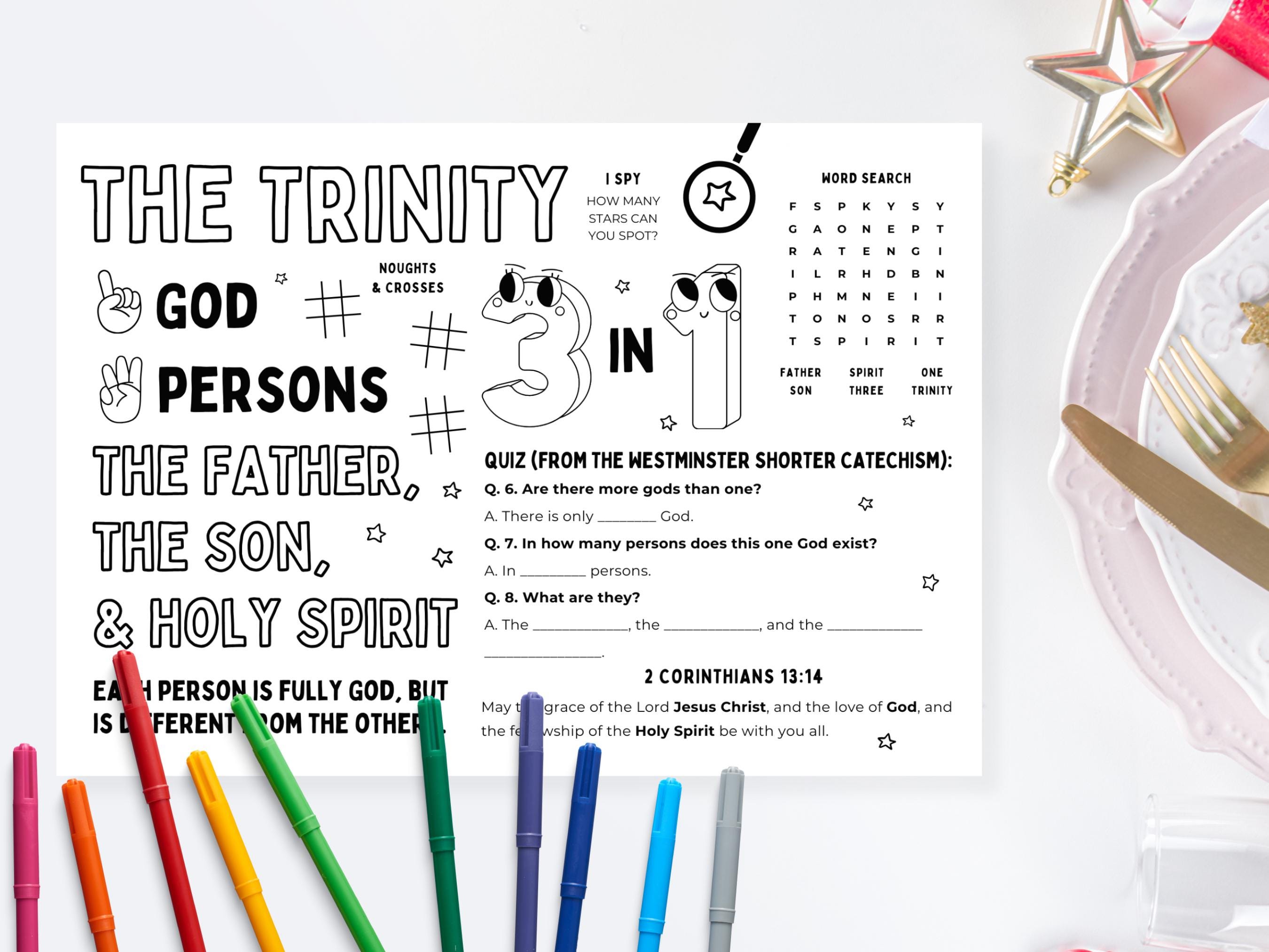 Trinity Activity Sheet Printable | God the Father, Son, Holy Spirit ...