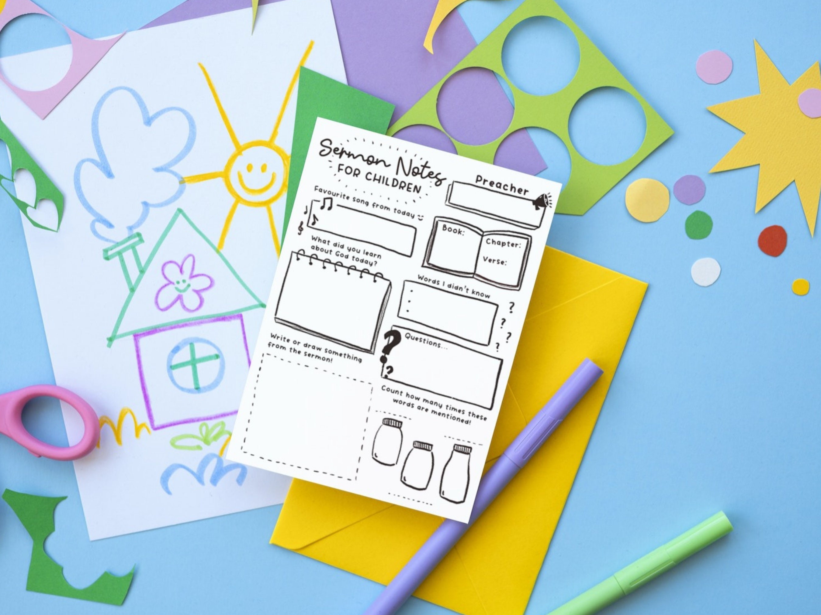 Sermon Notes for Children Kids Elementary School Youth | Christian ...