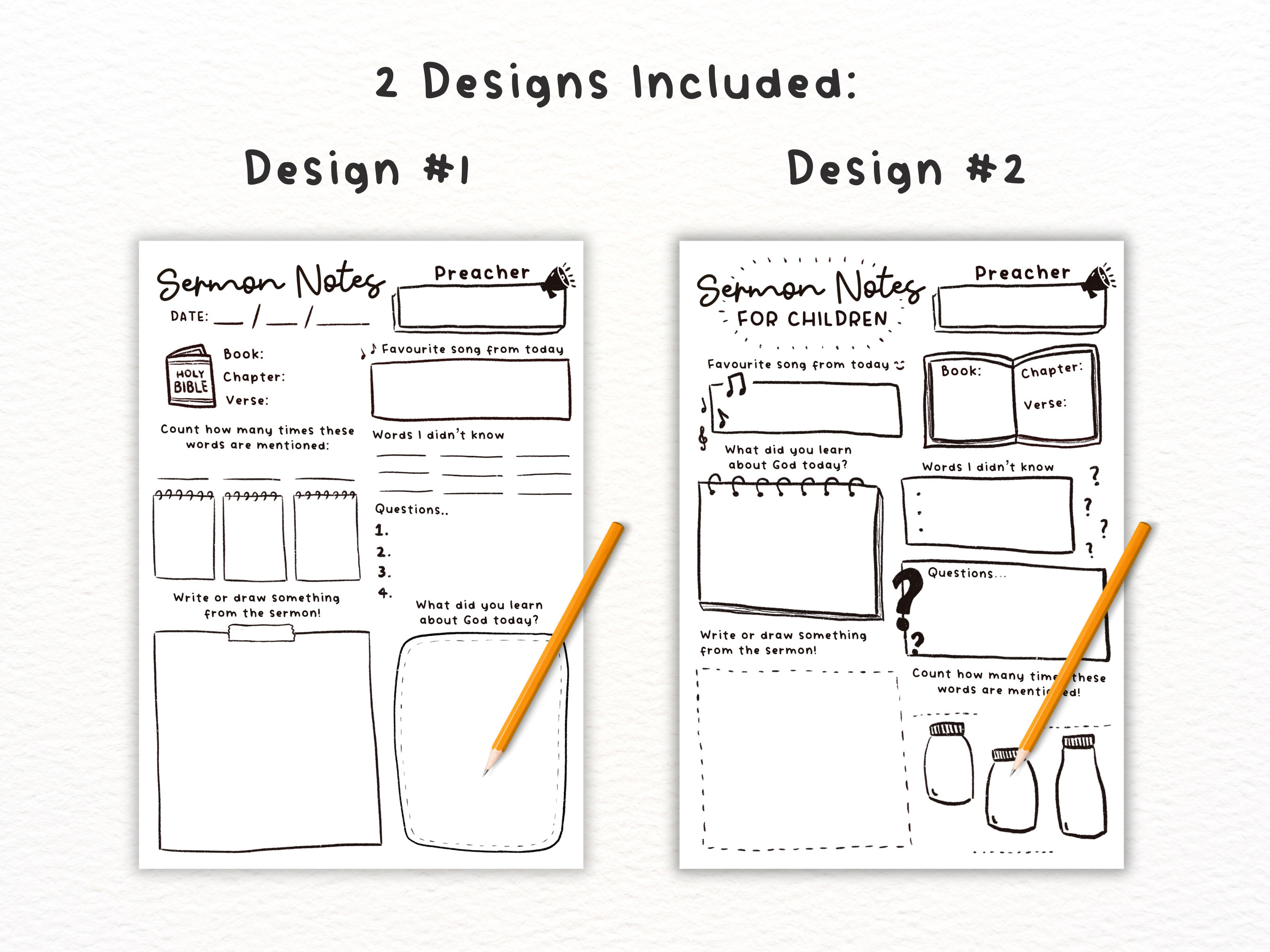 Sermon Notes Printable for Children Kids Elementary School Youth Teens ...