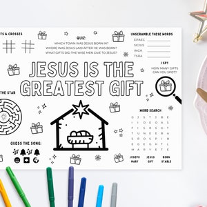 Christmas Nativity Placemat Printable | Christian Kids Christmas ...