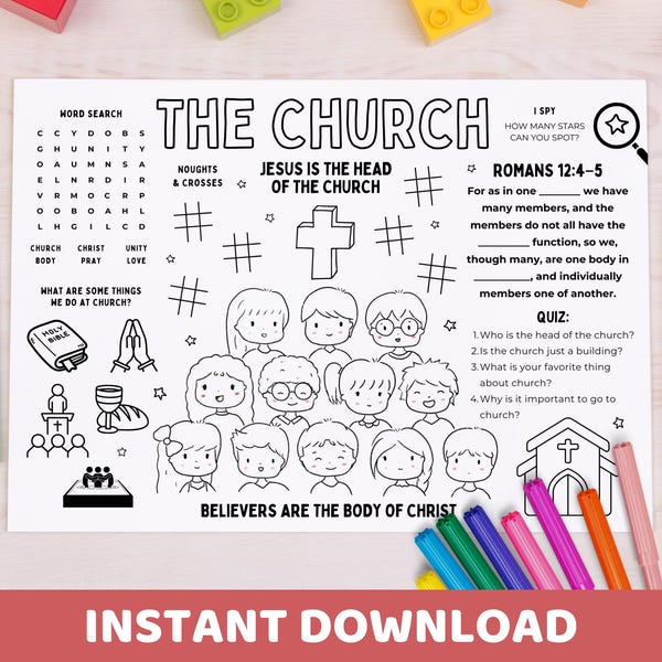 PRAYER FRIES Bible Paper Craft Activity Kit for Kids. Sunday School ...