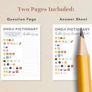 Bible Emoji Pictionary Game Printable | Christian Party Icebreaker ...