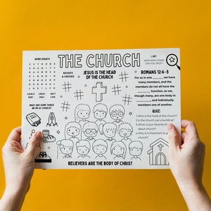 The Church Activity Placemat Printable | Body of Christ Children Bible ...