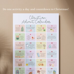Christian Advent Activity Calendar Printable | Fun Christmas Activities ...