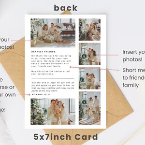 Christian Editable Bauble Christmas Card | Canva Template | Bible Verse ...