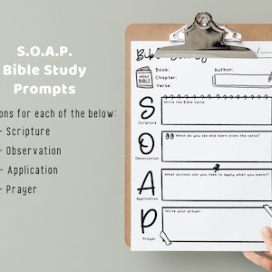 Bible Study Printable for Children Kids Elementary School Youth | SOAP ...