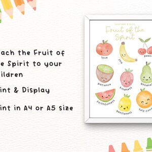 Fruit of the Spirit Wall Art Printable Poster | Christian Nursery Decor ...