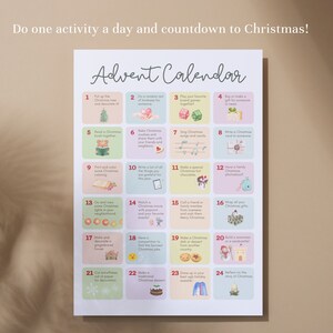 Advent Activity Calendar Printable | Fun Christmas Activities for ...