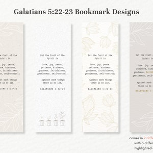 Fruit of the Spirit Bookmarks Printable | Christian Bible Verse ...