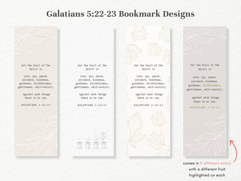 Fruit of the Spirit Bookmarks Printable | Christian Bible Verse ...