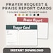 Prayer Request & Praise Report Cards Printable | Church Small Group ...