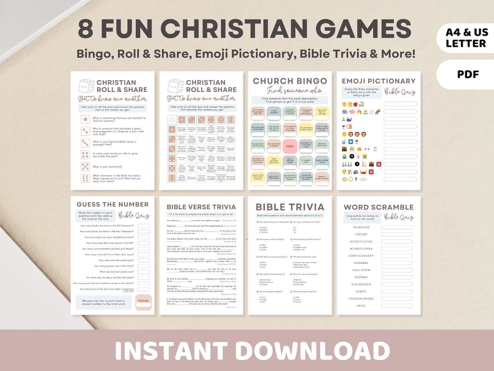 Christian Icebreaker Games Printable | Church Activities for Parties ...