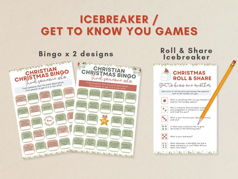 10 Christian Christmas Icebreaker Games Printable | Church Party ...