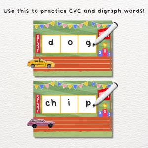 CVC Phonics Blending Mat Printable | Segment & Blend Words, Phonics ...