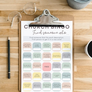 Church Bingo Game Printable | Find Someone Who Game | Christian ...