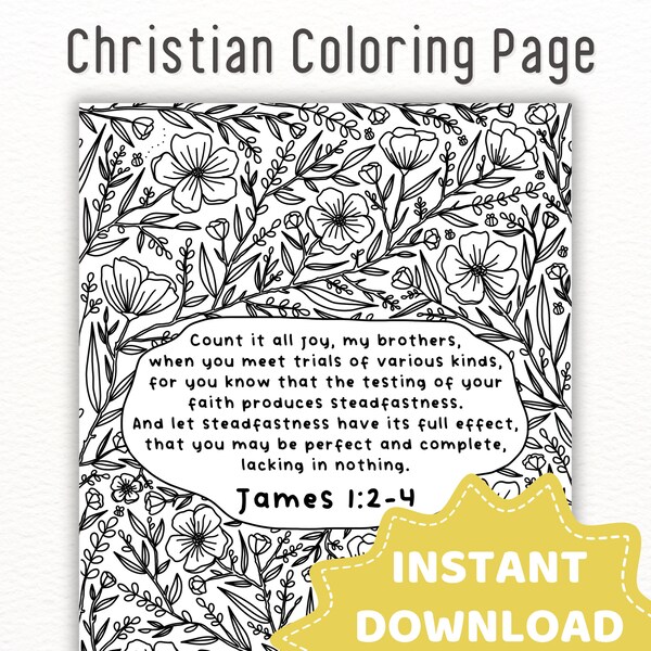 Scripture Coloring Pages - Etsy