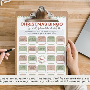 Christmas Church Bingo Game Printable | Find Someone Who | Christian ...