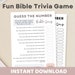 30 Kids Bible Trivia Cards Printable | Children & Family Bible Quiz ...
