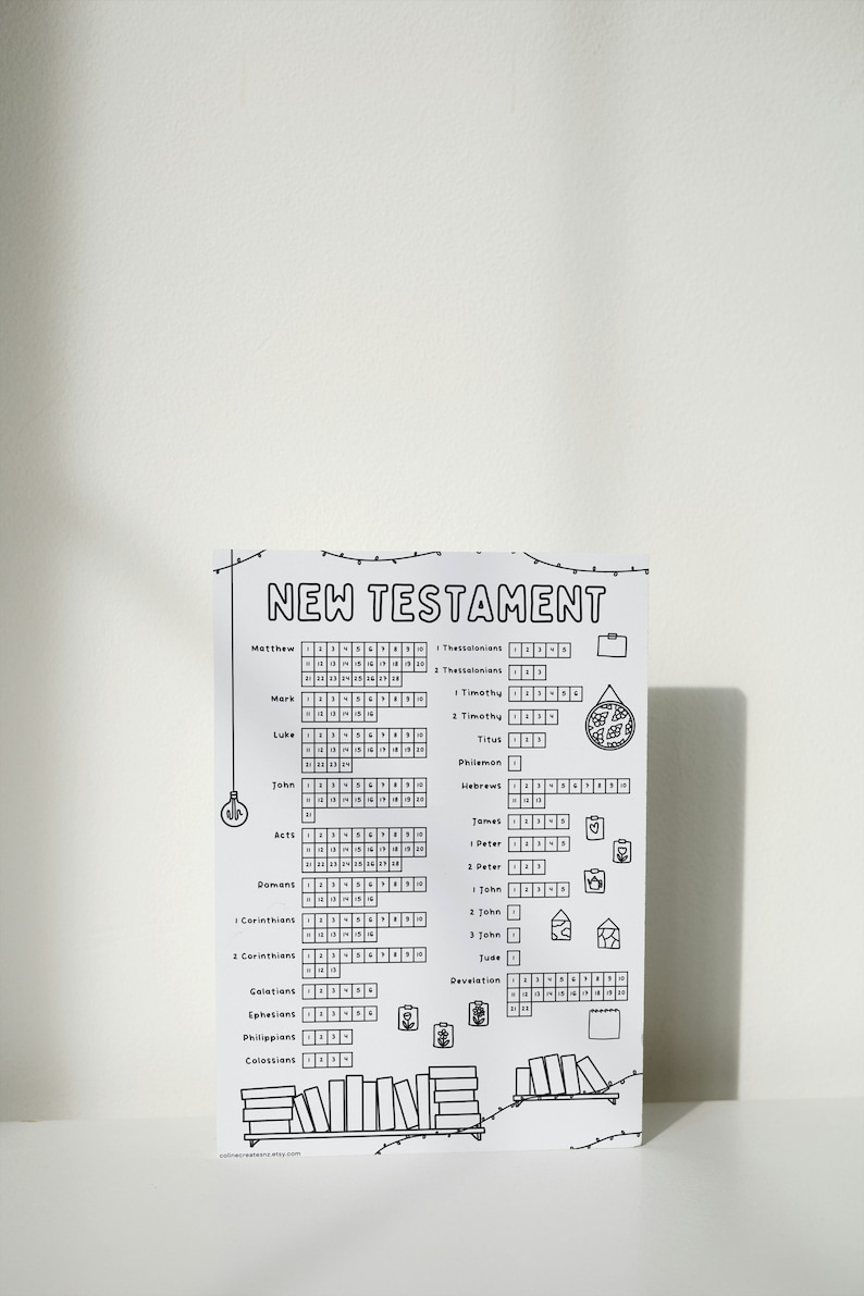 Kids Bible Reading Tracker Printable: Coloring Page (PDF) - Etsy