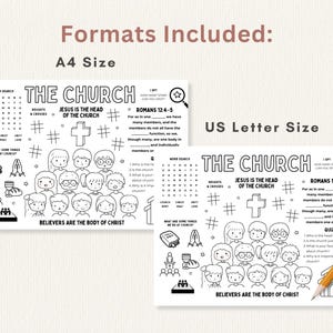 Kids Bible Activity Placemat Bundle Printables | Children Bible ...