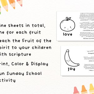 Fruit of the Spirit Activity Fill in the Blanks | Sunday School ...