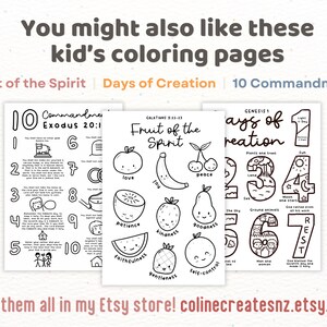 Days of Creation Flash Cards With Bible Verses Sunday School Coloring ...