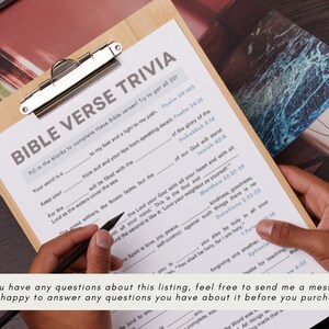 Bible Verse Fill in the Blanks Game Printable | Old & New Testament ...