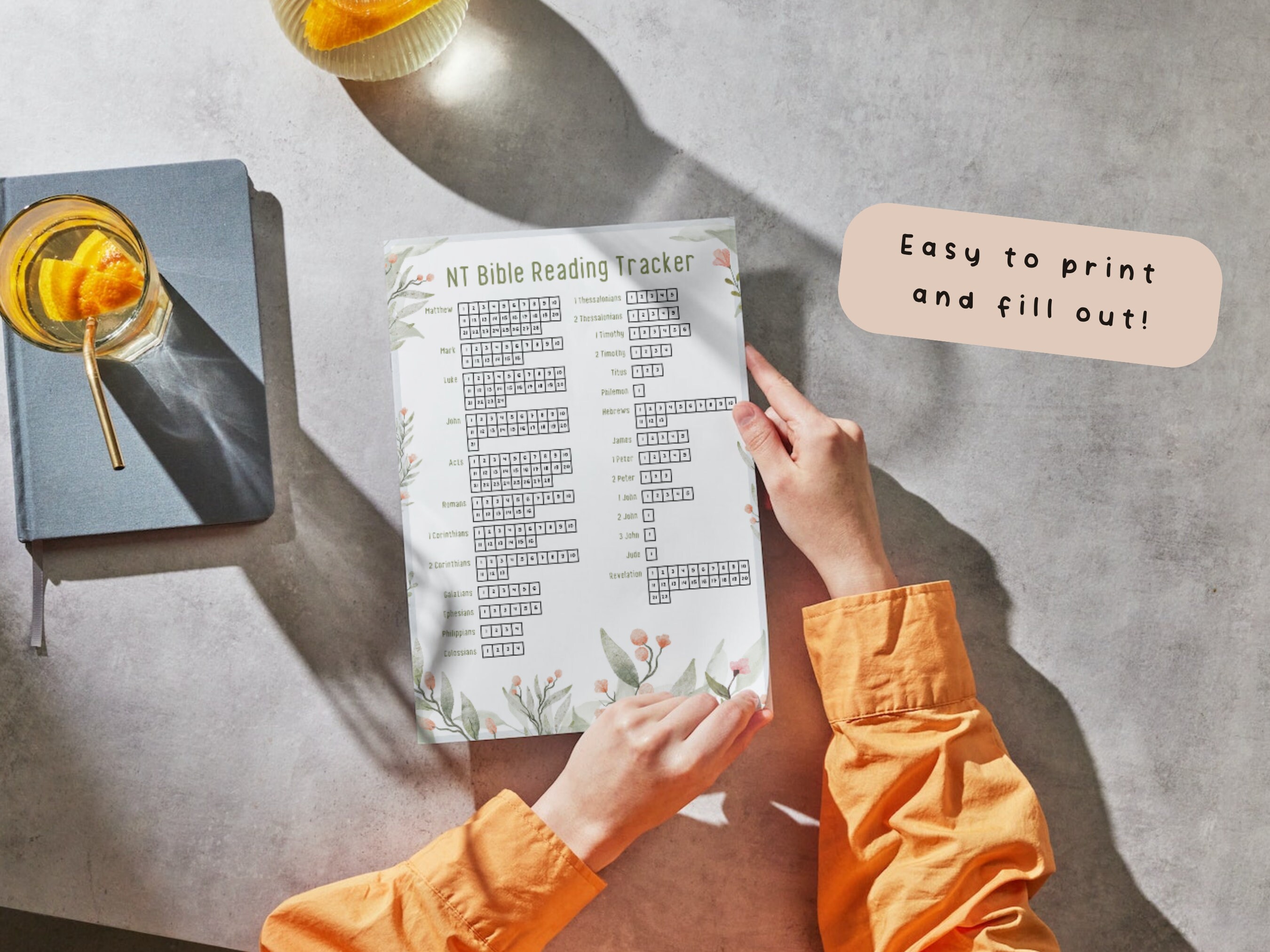 Bible Reading Tracker With Books and Chapters | Bible Reading Log ...