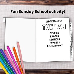 Books of the Bible Coloring Booklet Printable | Sunday School Craft ...