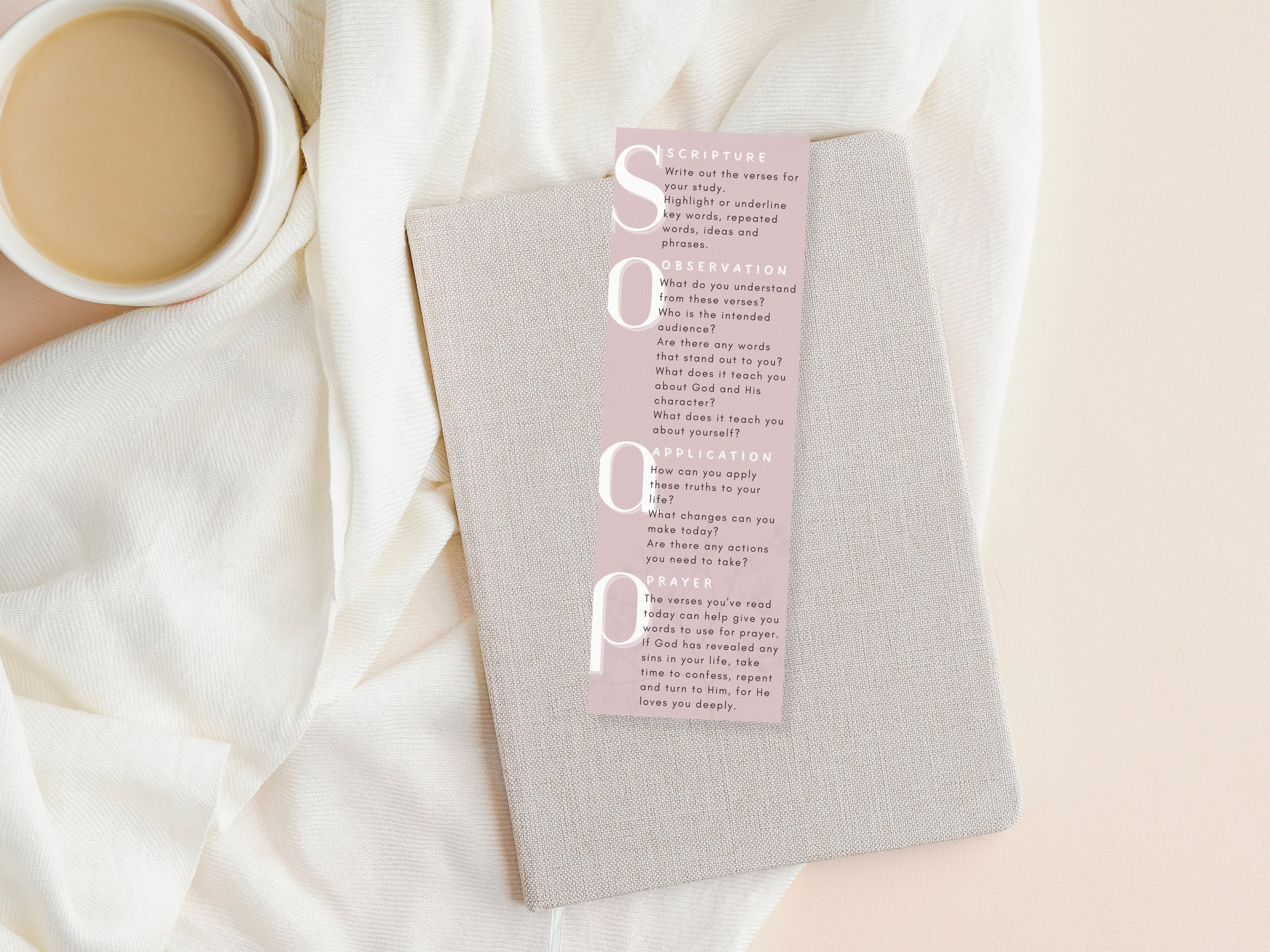 SOAP Bible Study Bookmark & ACTS Prayer Bookmarks | 4 Bible Study ...